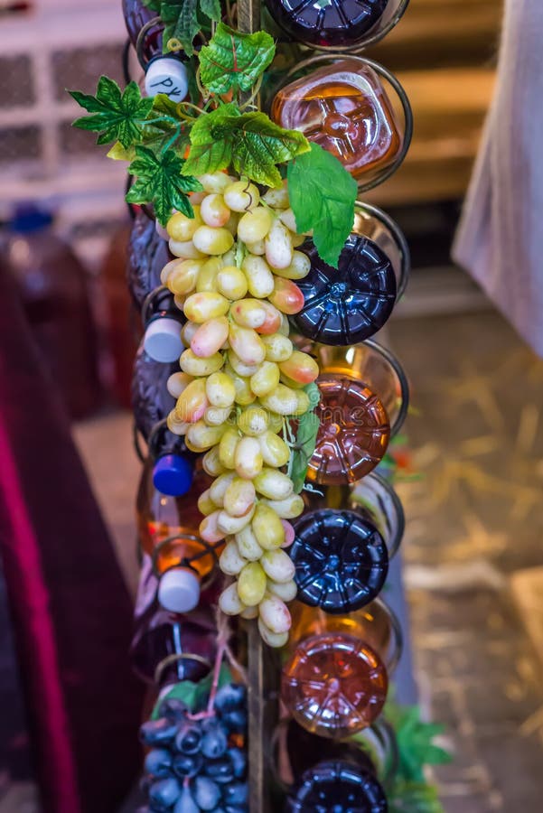 Grape on decorative column stock image. Image of branch - 82570449