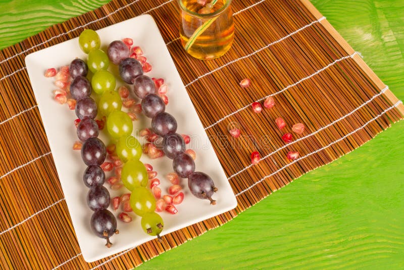 Grape dessert for children stock photo. Image of pomegranate - 36542282