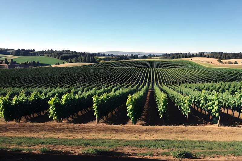 Grape Fields stock illustration. Illustration of land - 291300597