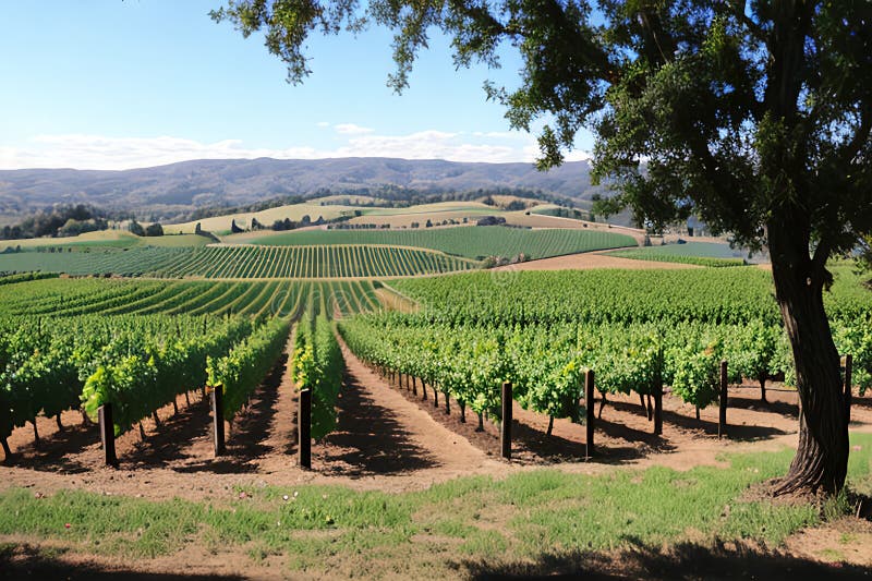 Grape Fields stock illustration. Illustration of alba - 291300771