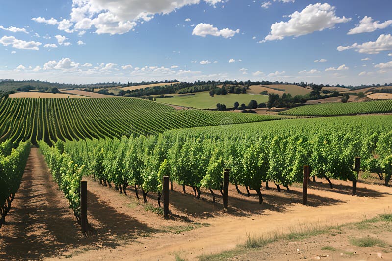 Grape Fields stock illustration. Illustration of italian - 291300807