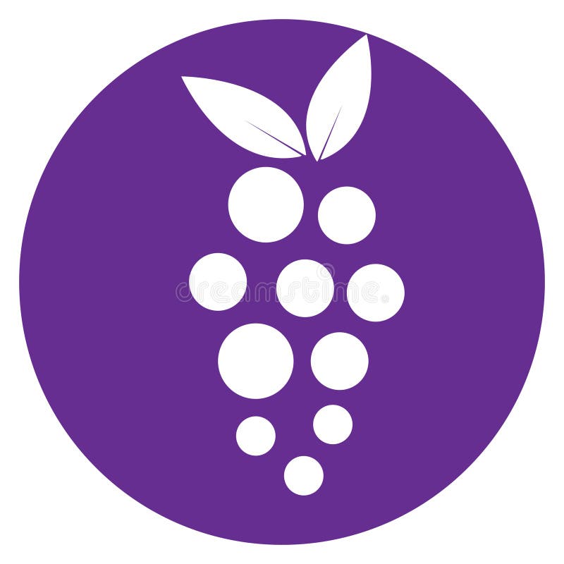 Grape Fruit Icon Simple Design Stock Vector - Illustration of vector ...