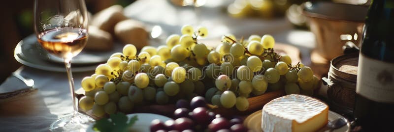 Grape Gathering at a Dinner Table Stock Image - Image of dinner, life ...