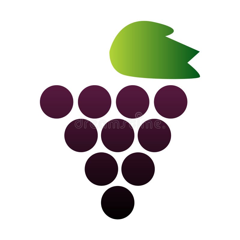 Simple Grape Icon stock vector. Illustration of graphic - 128542897