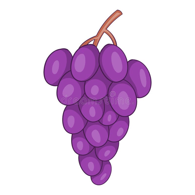 Grape icon, cartoon style stock illustration. Illustration of juicy ...