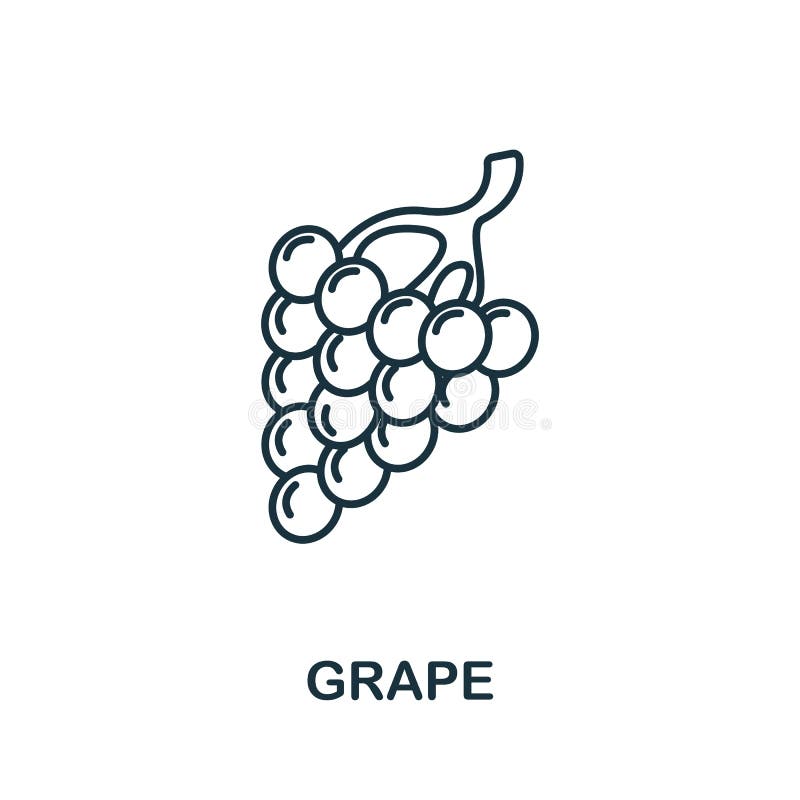 Grape Icon from Fruits Collection. Simple Line Element Grape Symbol for ...