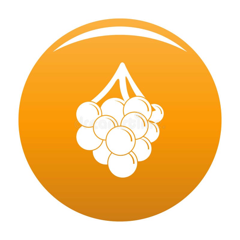Grape icon orange stock illustration. Illustration of winery - 124208017