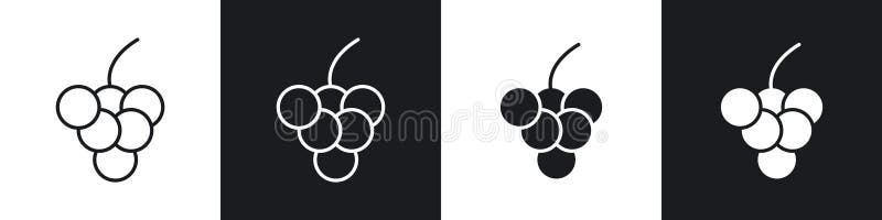 Grape icon stock vector. Illustration of green, harvest - 341313030