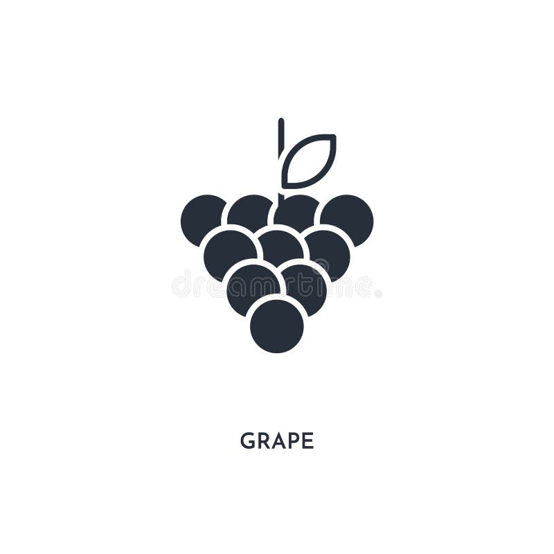 Grape Icon. Simple Element Illustration. Isolated Trendy Filled Grape ...