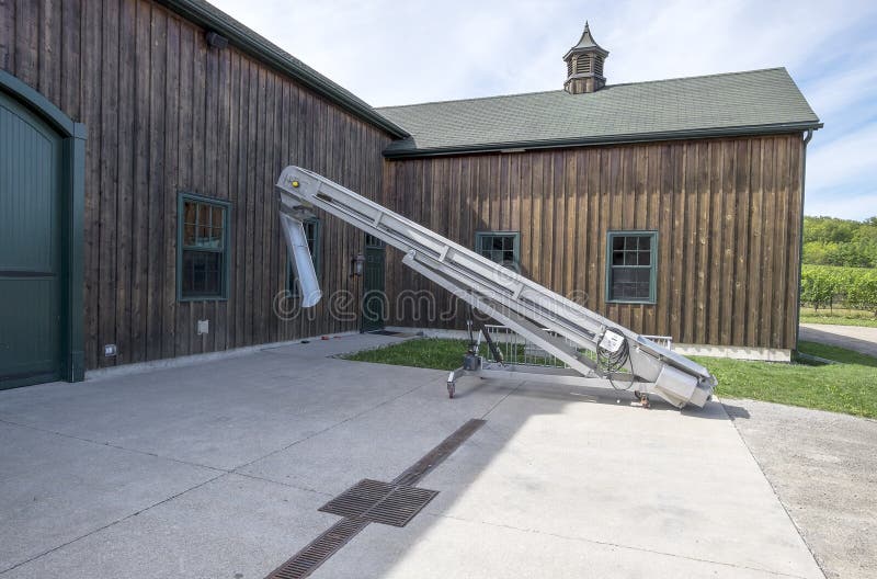 Grape Lift Conveyor stock image. Image of wine, winemaking - 60449303