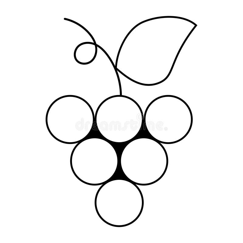 Single Line Drawing Grapes Stock Illustrations – 42 Single Line Drawing ...