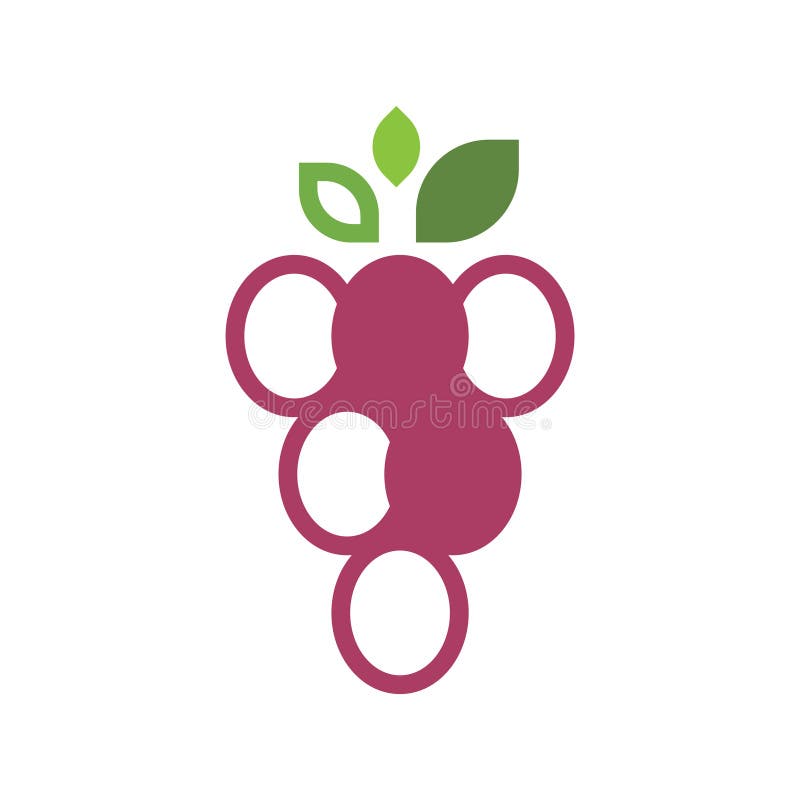 Grape Logo Template Icon stock vector. Illustration of label - 350337737