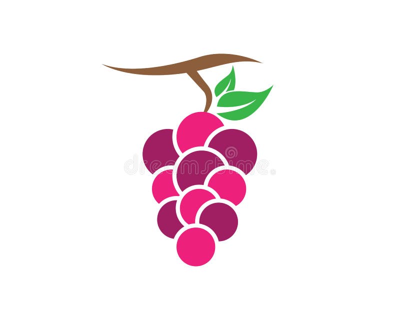 Grape Logo Template Vector Icon Illustration Stock Vector ...