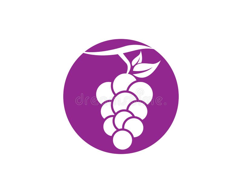 Grape Logo Template Vector Icon Illustration Stock Vector ...