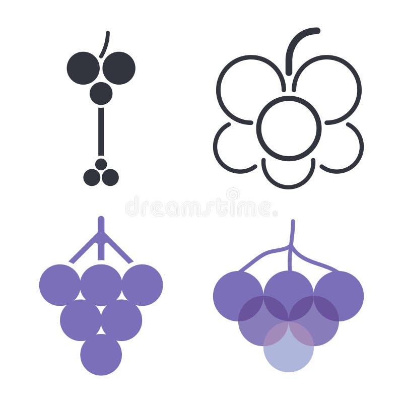 Grape Logo Template Icon stock vector. Illustration of grape - 346581220