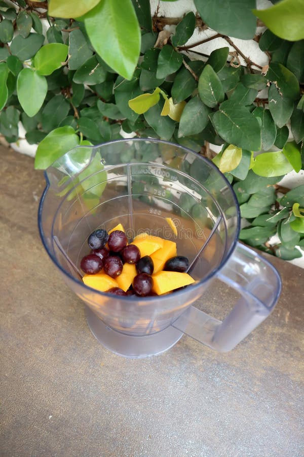 Grape and Mango for Blend, Grape and Mango in Blender Stock Image ...