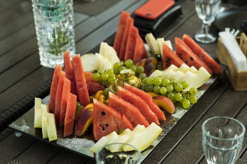 Grape Melon Watermelon Banana Fruit Stock Photo - Image of banana ...