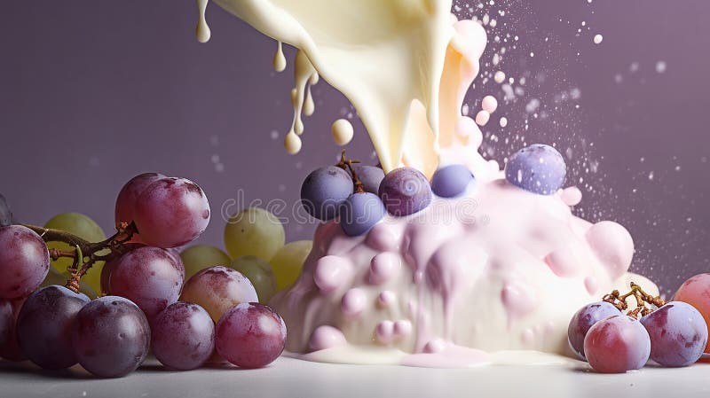 Grape Milkshake Splash Stock Illustrations – 21 Grape Milkshake Splash ...
