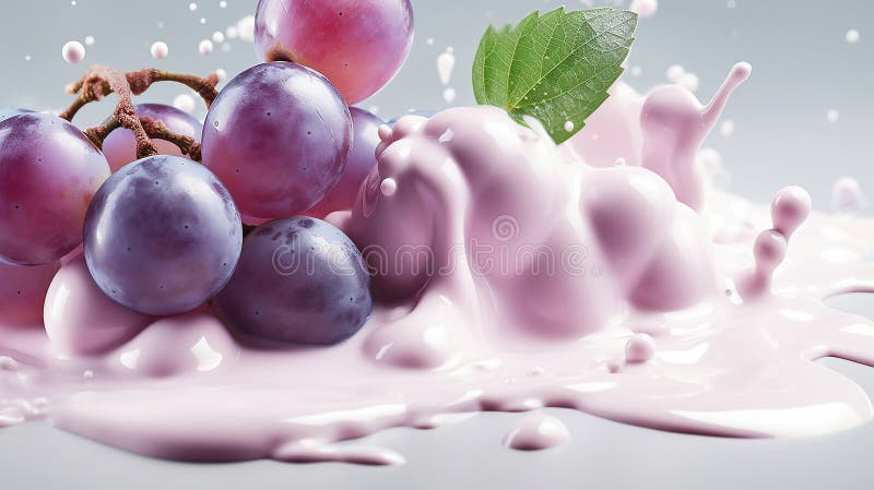Grape Milkshake Splash Stock Illustrations – 21 Grape Milkshake Splash ...