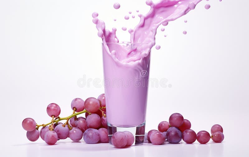 Grape Milkshake Transparent Background Stock Illustration ...