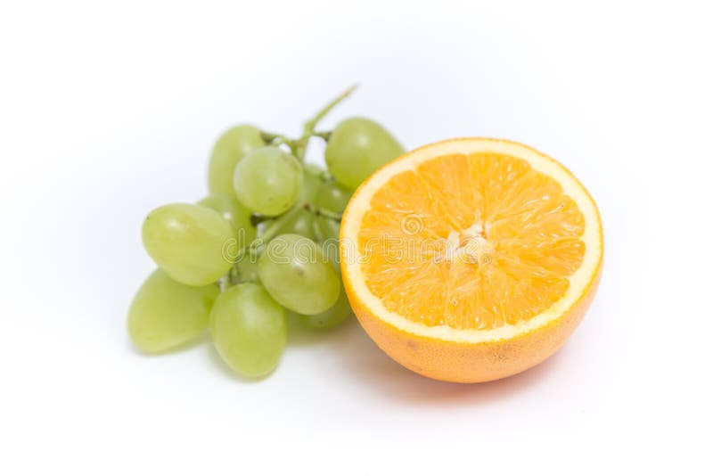 Grape and orange stock image. Image of fresh, design - 100561361