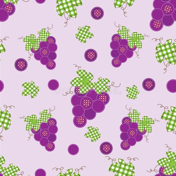 Grape patchwork seamless stock vector. Illustration of patchwork - 25566427