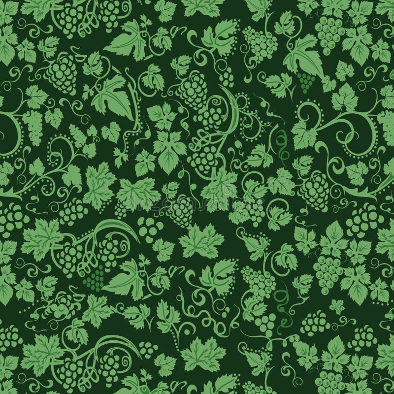 Grape. the Pattern of Grapes Stock Vector - Illustration of green ...