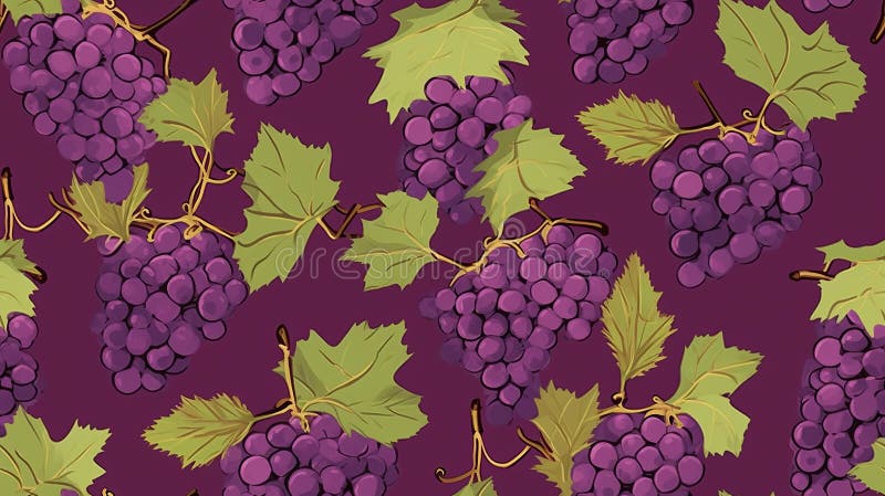 Grape Pattern stock vector. Illustration of backdrop - 31131549