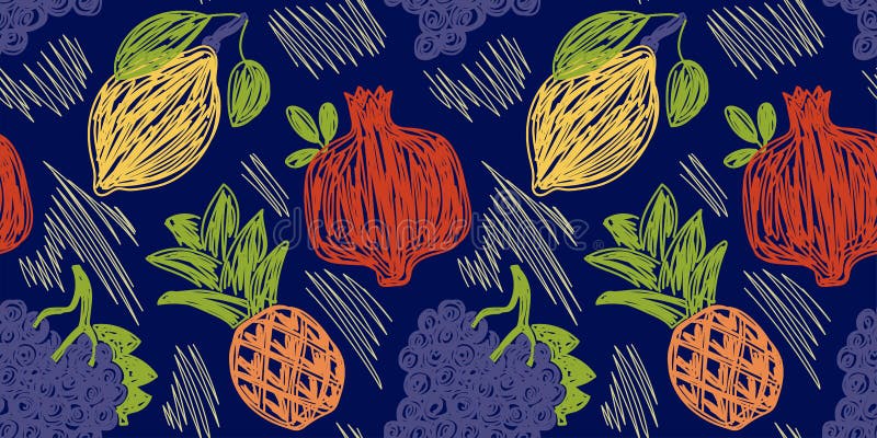 Pomegranate Drawing Vector Set Stock Photos - Free & Royalty-Free Stock ...