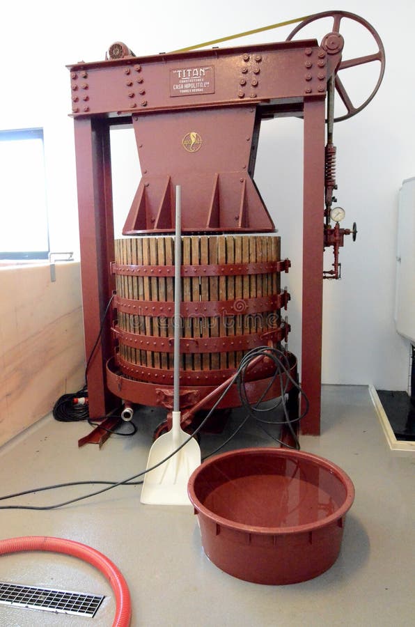 Grape pressing machine editorial photography. Image of technology ...