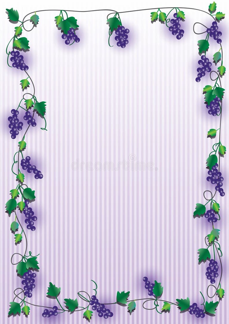 Grape Vine Borders Stock Illustrations – 101 Grape Vine Borders Stock ...