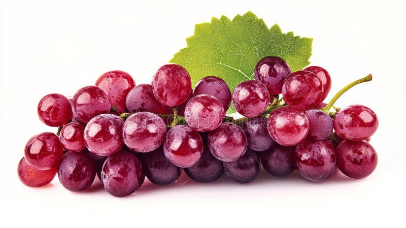 Grape, Red Grape, White Background, Cut Out, Bunch Stock Photo - Image ...