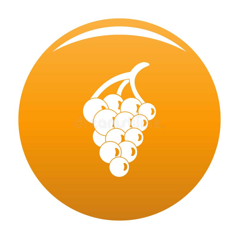 Grape for Restaurant Icon Vector Orange Stock Vector - Illustration of ...
