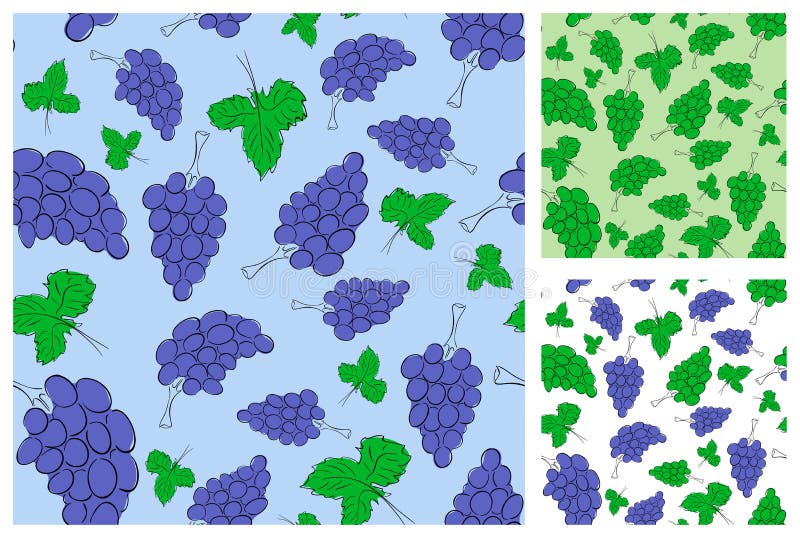 Grape seamless background stock vector. Illustration of pattern - 23785639