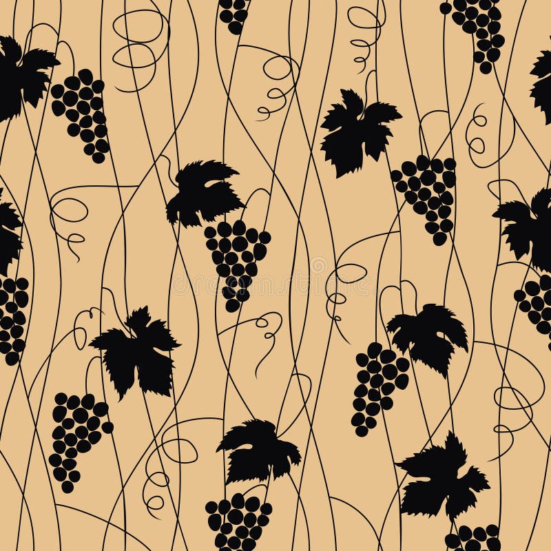 Grape seamless pattern stock vector. Illustration of decoration - 11834070