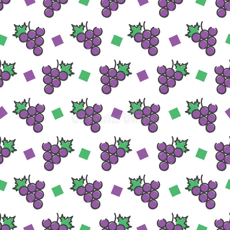 Grape seamless pattern stock vector. Illustration of ornamental - 21466044