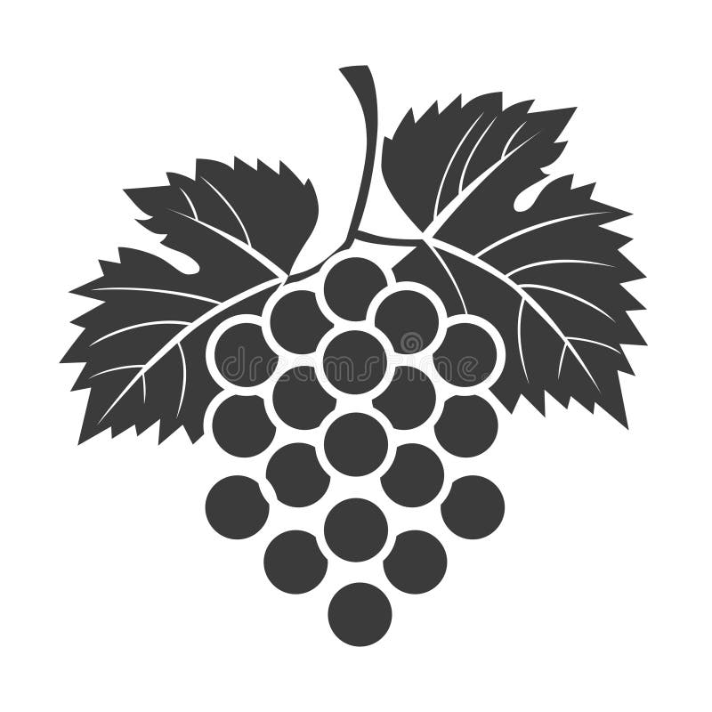 Grape Simple Art Geometric Illustration Stock Vector - Illustration of ...