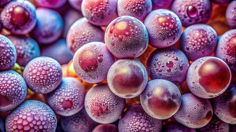 Grape Skin Under the Microscope Optical Microscope X100 Magnification ...