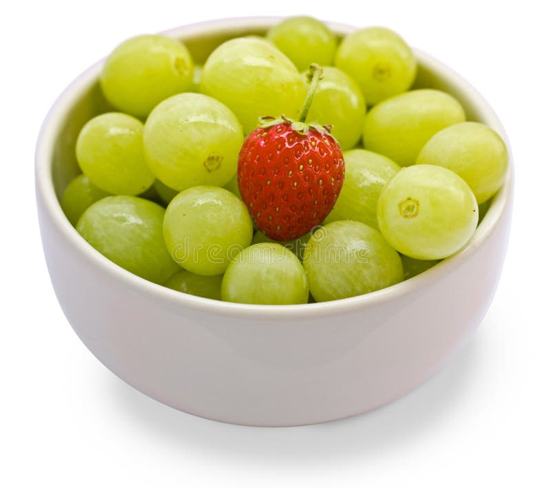 Grape and strawberry stock image. Image of isolated, juicy - 22024681