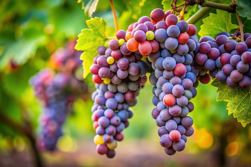 Grape Tree Photo. Generated Using AI. Stock Illustration - Illustration ...