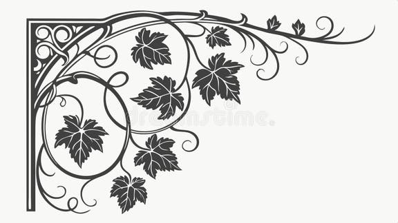 Grape Vine Corner, Nature Design Element for Wine Themes and Projects ...