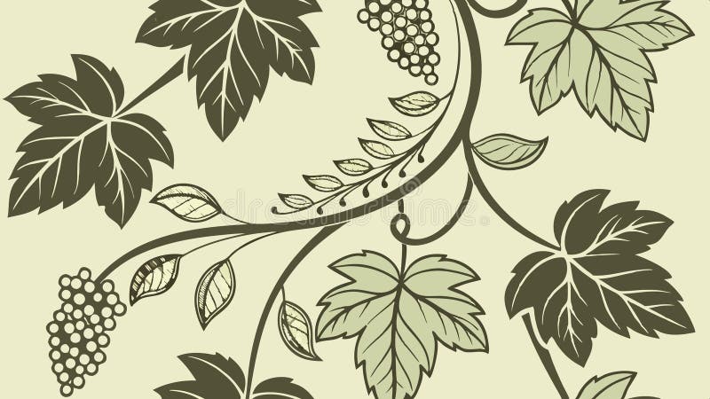 Grape Vine Pattern, Vineyard and Wine Theme Vector Design Generative AI ...