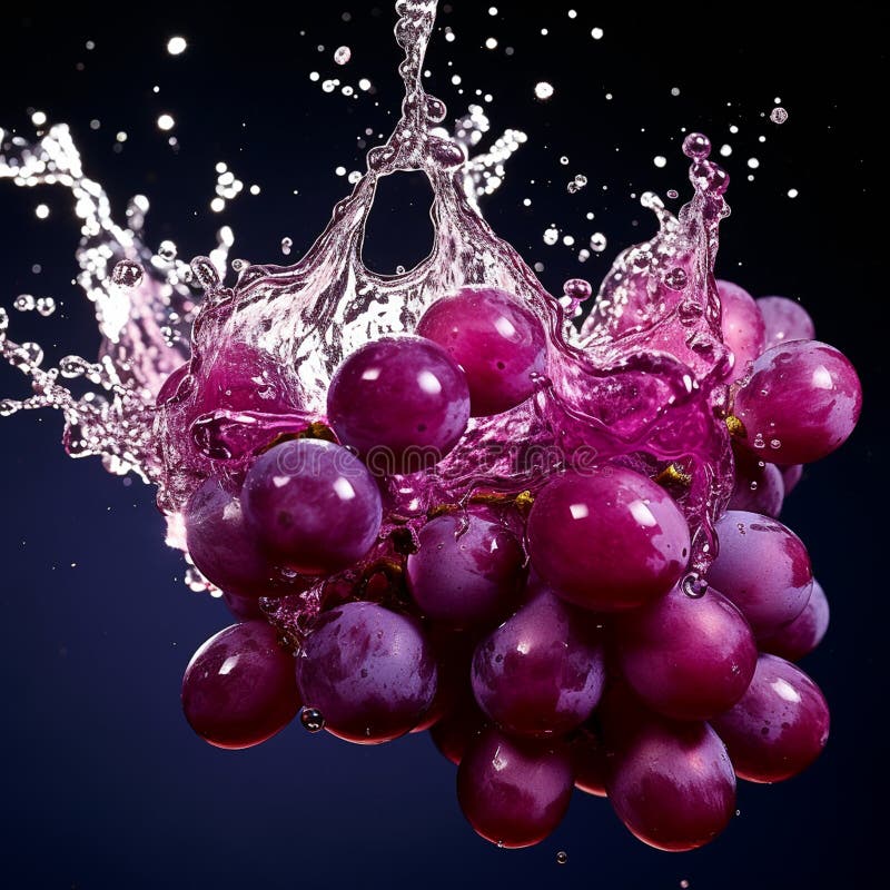 Grape Water Splashes Captured in an Abstract and Artistic Manner ...