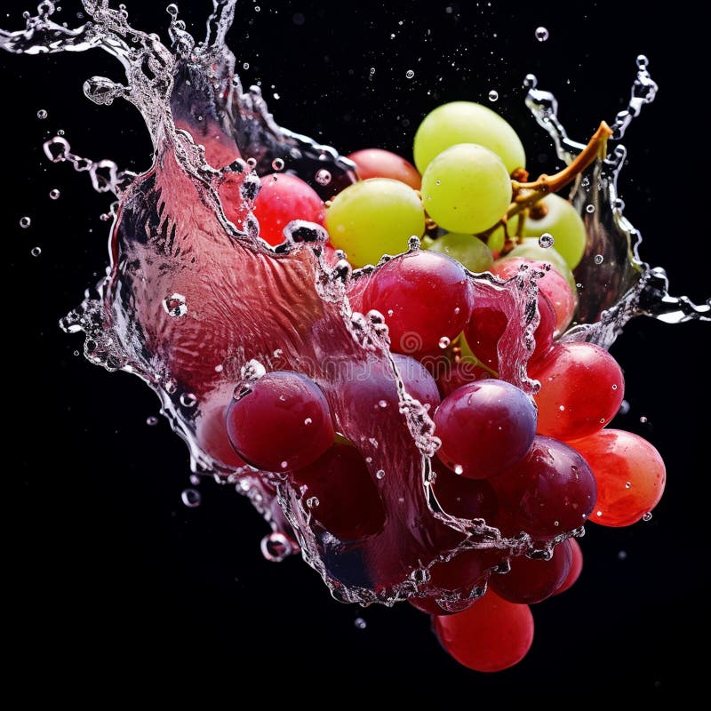 Grape Water Splashes Captured in an Abstract and Artistic Manner ...