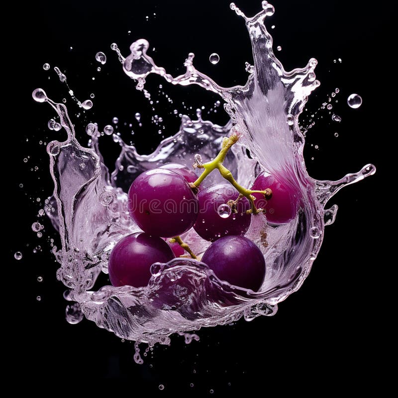 Grape Water Splashes Captured in an Abstract and Artistic Manner ...