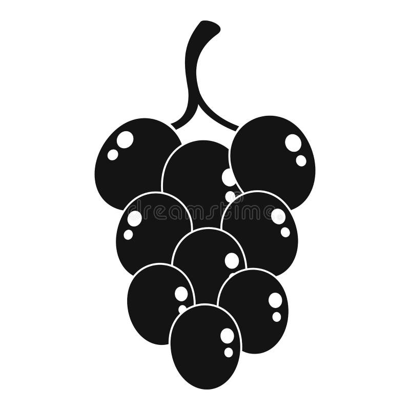 Grape for Wine Icon, Simple Style Stock Illustration - Illustration of ...