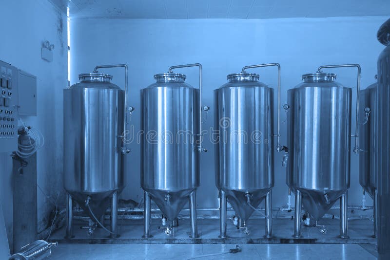 Grape Winery Metal Fermentation Barrel Stock Image - Image of cellar ...