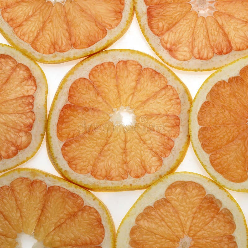 Grapefruit, Citrus Grandis Against White Background Stock Image - Image ...
