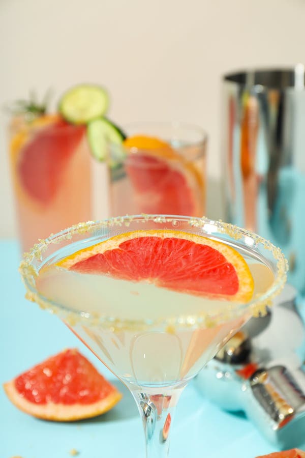 Grapefruit Cocktail, Alcohol or Non Alcoholic Drink for Party Stock ...