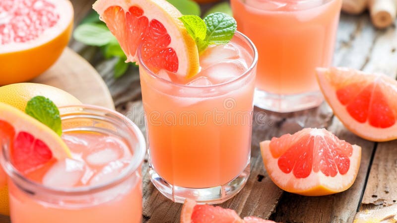 Grapefruit Diet Detox Beverages. Generative Ai Stock Photo - Image of ...